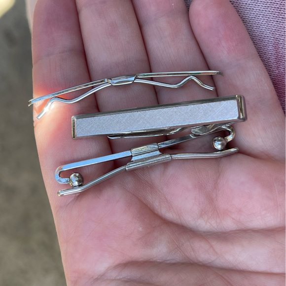 SWANK | Accessories | 3 Vintage Swank Silver Finish Tie Clips | Poshmark